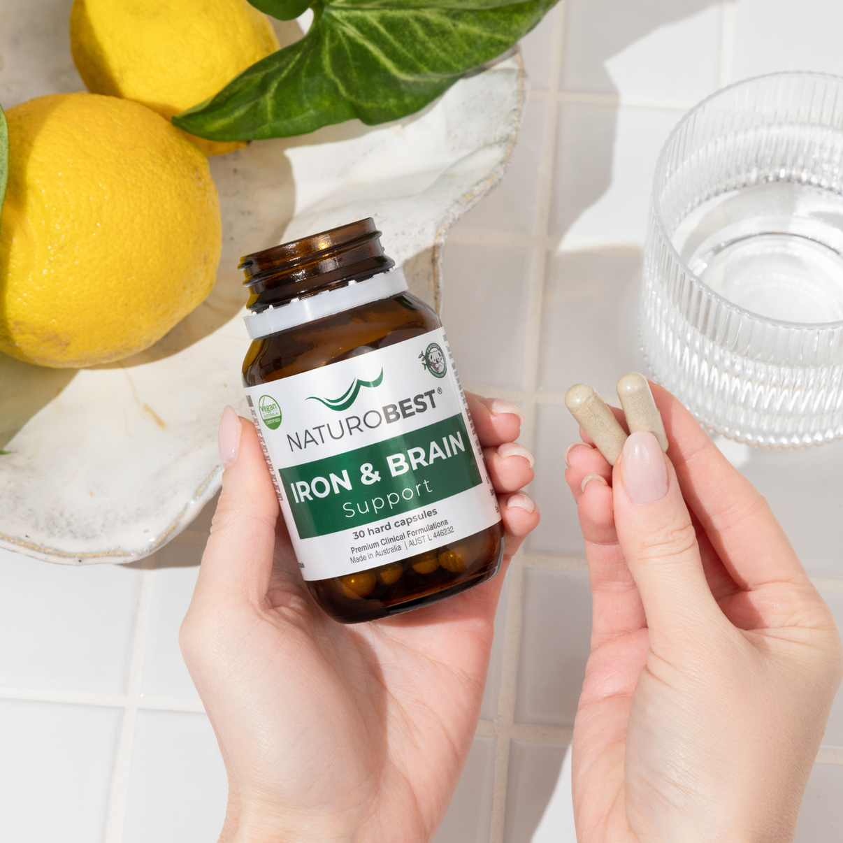 Iron & Brain Support | Vegan Iron, Choline, Vitamins C, B12 & Folate