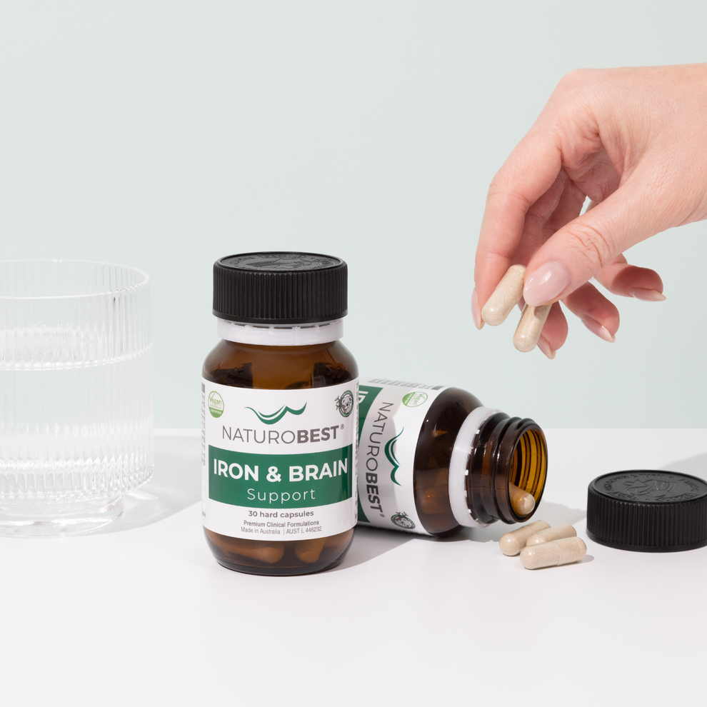 Iron & Brain Support | Vegan Iron, Choline, Vitamins C, B12 & Folate