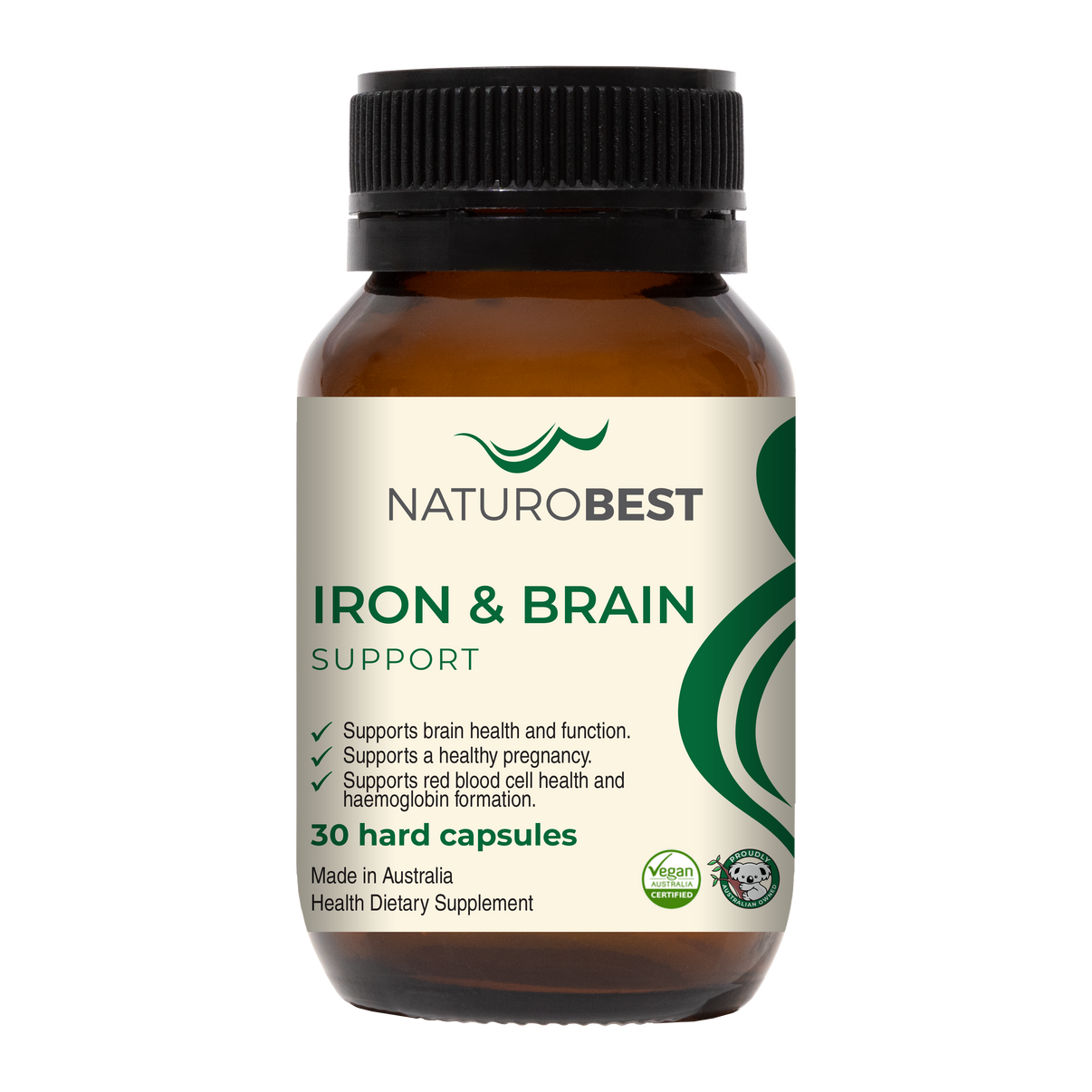 Iron & Brain Support | Vegan Iron, Choline, Vitamins C, B12 & Folate